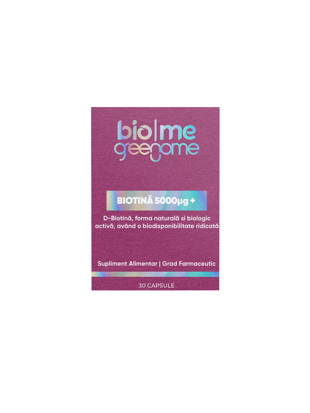 Biotina (D-Biotina) 5mg+, 30 capsule – Biome