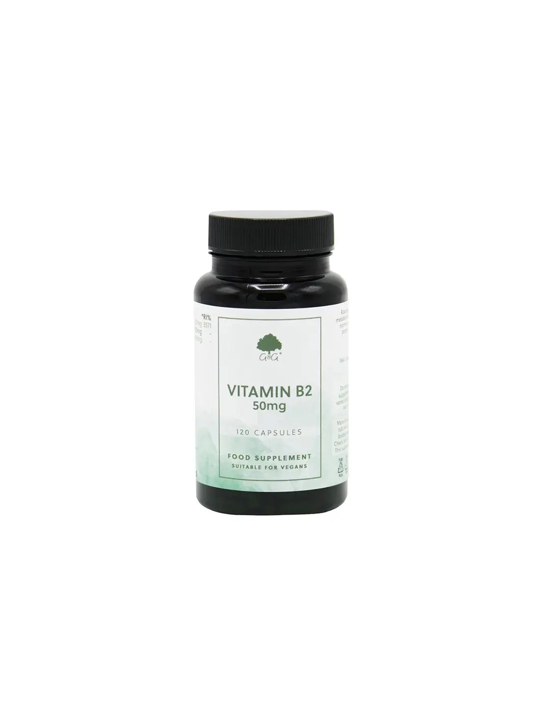 Vitamina B2 (Riboflavină) 50mg - 120 capsule – Biome